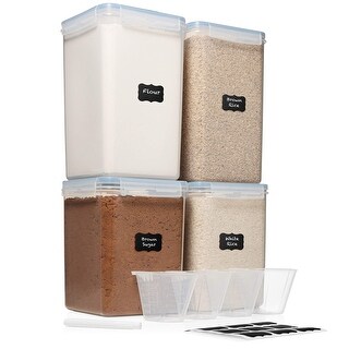 XXL 6.5L 250 Oz x 2 & XL 5.2L 175 Oz x 2 WIDE & DEEP Food Storage ...